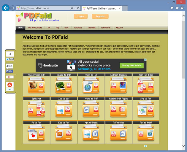 PDFaid 線上 PDF 工具庫，免安裝輕鬆完成各種檔案轉換、加浮水印、壓縮、分割、合併... – 關鍵應用